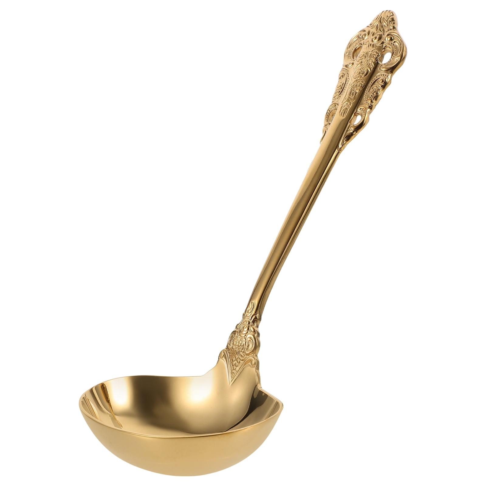 WEAVILUX Elegant Stainless Steel Soup Ladle with Comfortable Grip and ...