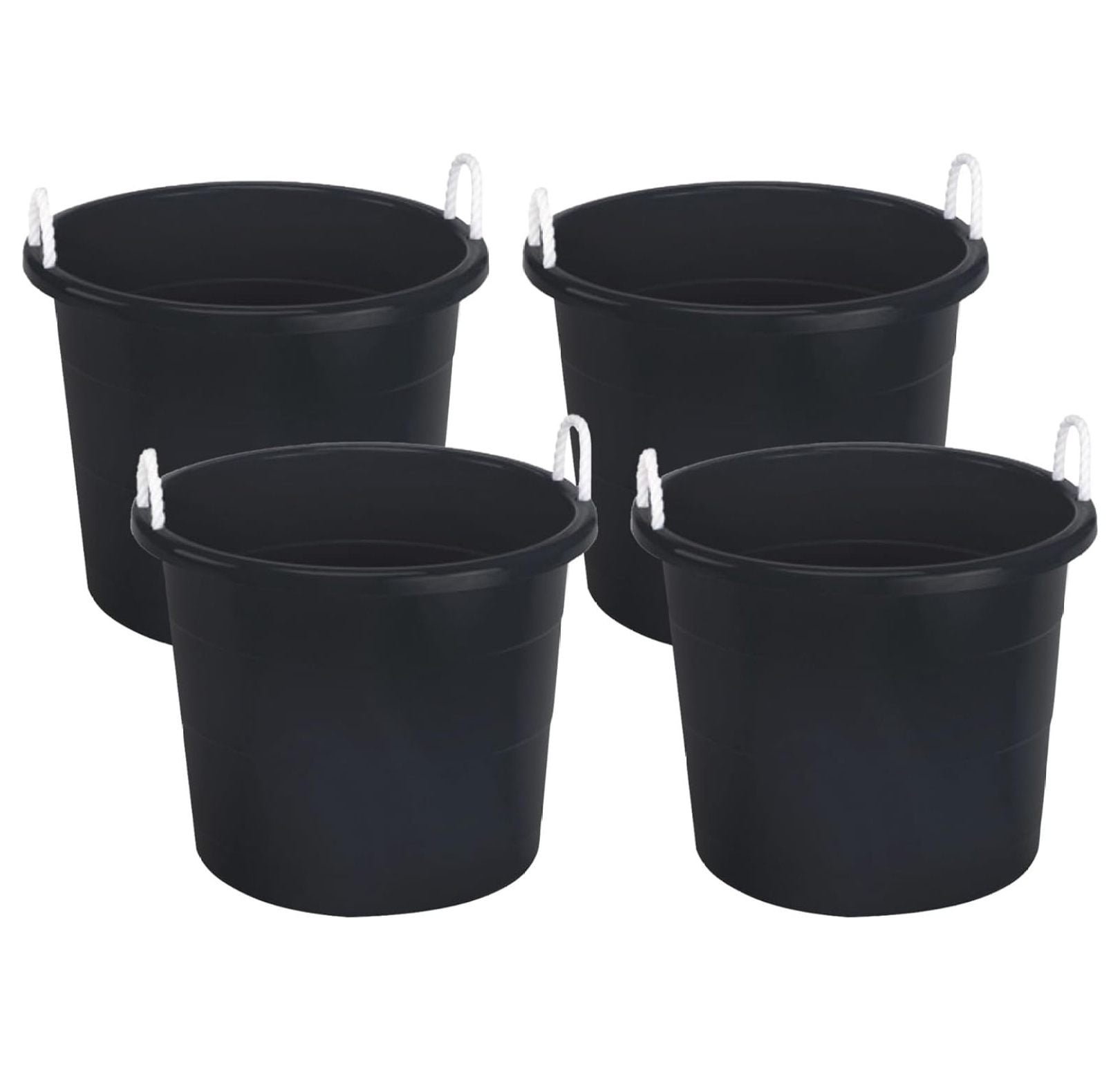 XingBack Durable Plastic 17 Gallon Stackable Round Utility Storage ...