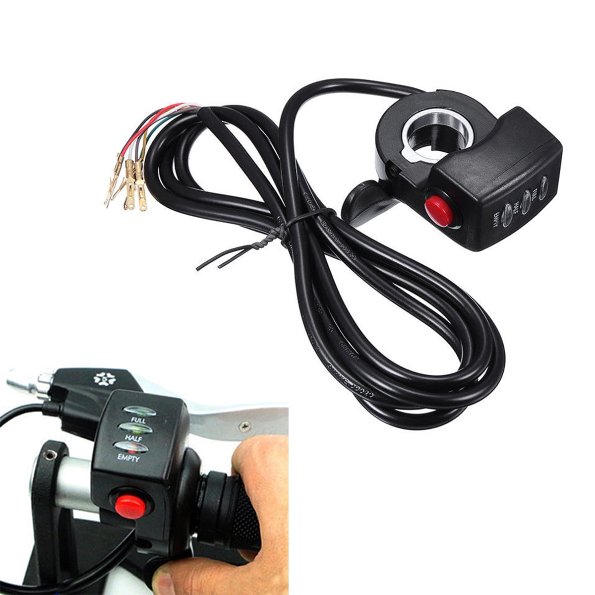 Xingbo 7/8" 22mm Handlebar Battery Indicator Thumb Throttle Speed ...