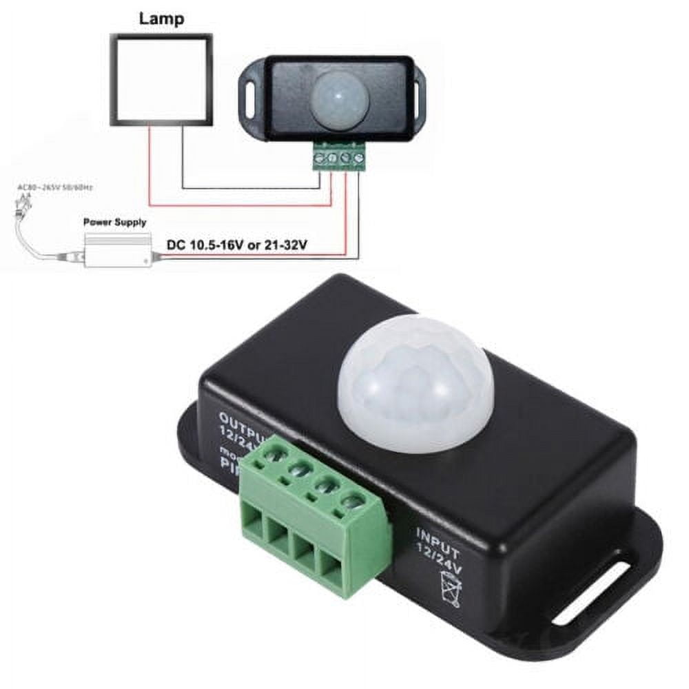 Xingbo DC 12V-24V Infrared PIR Motion Sensor Detector Wall Light Switch ...