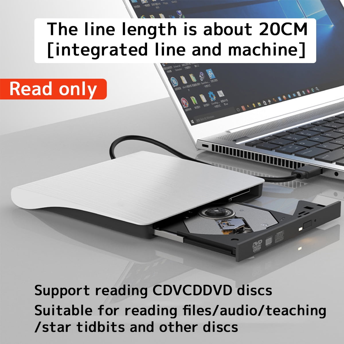 Xingbo Slim External CD/DVD Drive USB 3.0 Player Burner Reader For ...