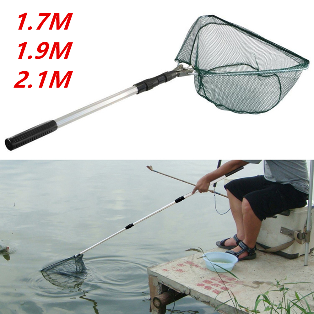 Lixada 7 Ft./79 In. Telescopic Aluminum Fishing Landing Net with ...