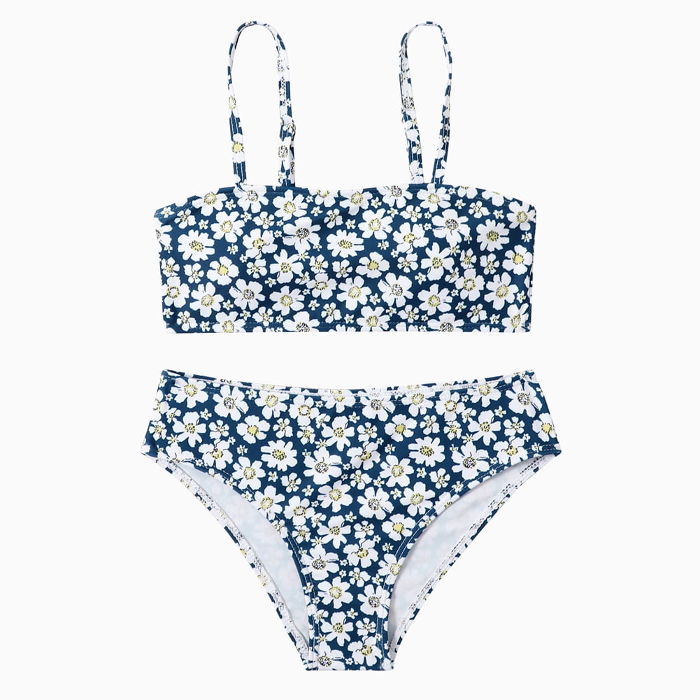 Xinhuaya 8-12T Girls 2Pcs Swimsuit Kids Bikini Swimwear Outfits Child ...