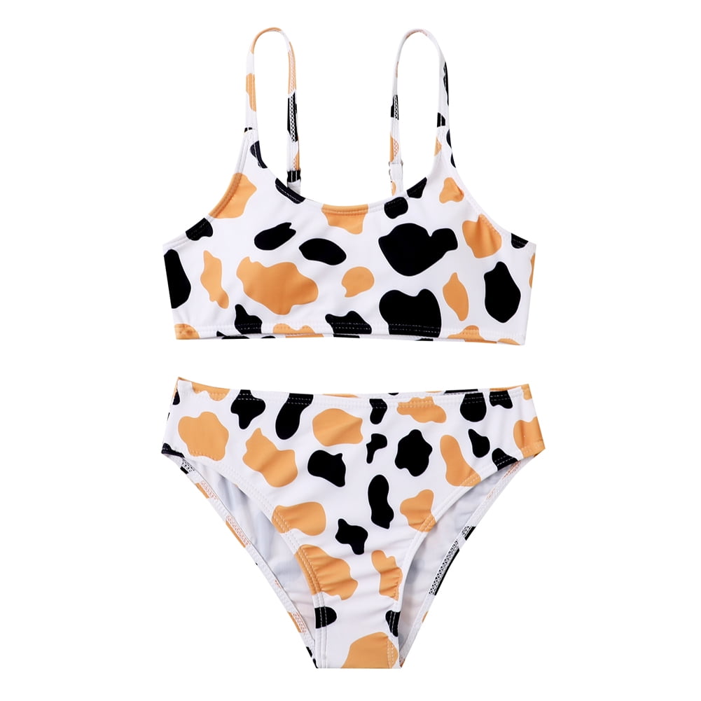 Xinhuaya 8-12T Girls 2Pcs Swimsuit Kids Bikini Swimwear Outfits Child ...