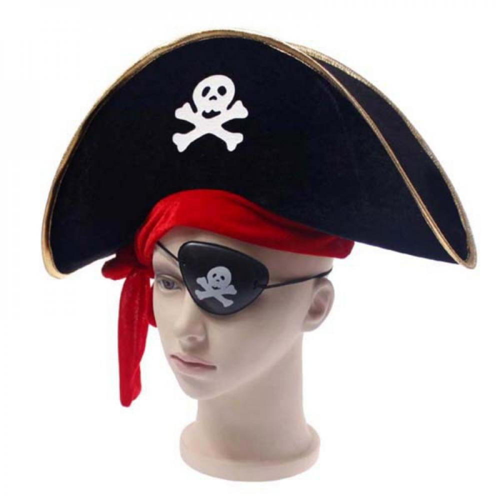 Xinhuaya Halloween Accessories Skull Hat Caribbean Pirate Hat Piracy ...