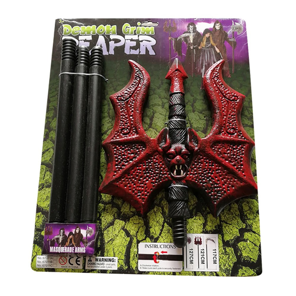 Xinhuaya Halloween Cosplay Scythe Staff Prop with Skull Imitation Grim ...