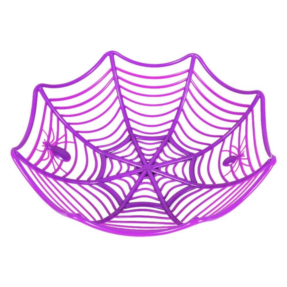 Xinhuaya Halloween Spider Web Basket Spider Plastic Candy Bowls for ...