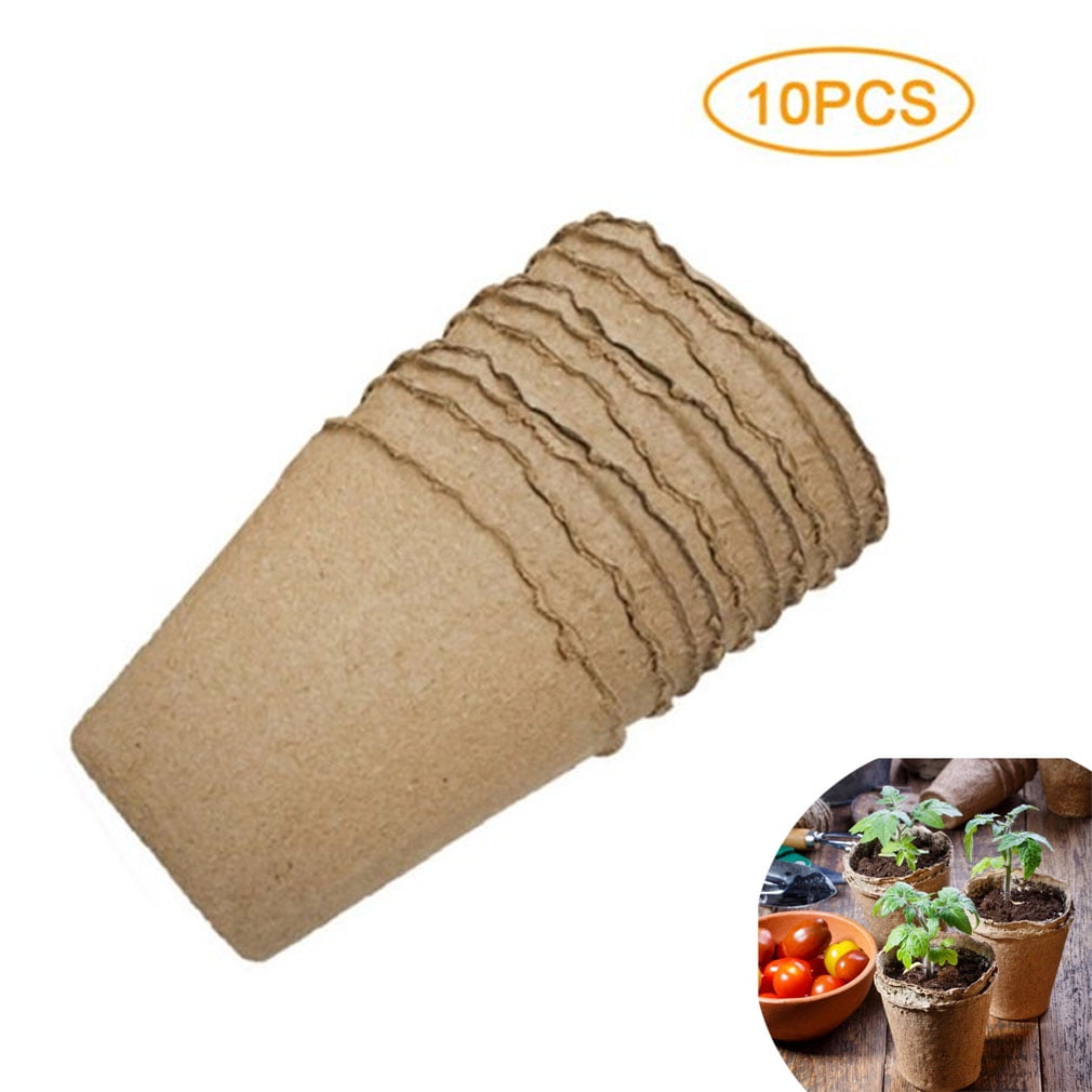 Xinlie Peat Pots for Seedlings 10pack Biodegradable Seed Starter ...