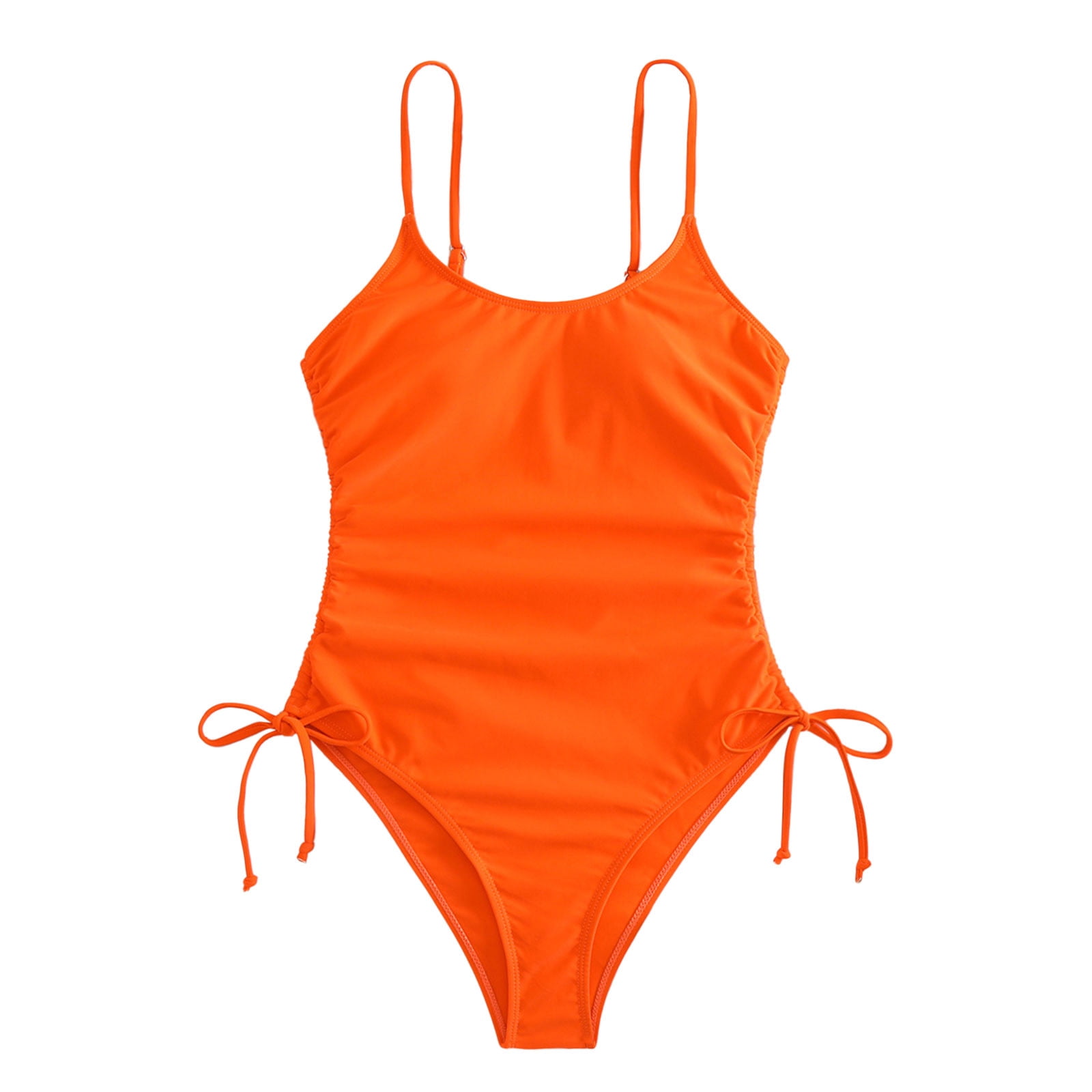 Xinqinghao Womens One Piece Swimsuit Womens Ruched High Cut Jumosuit
