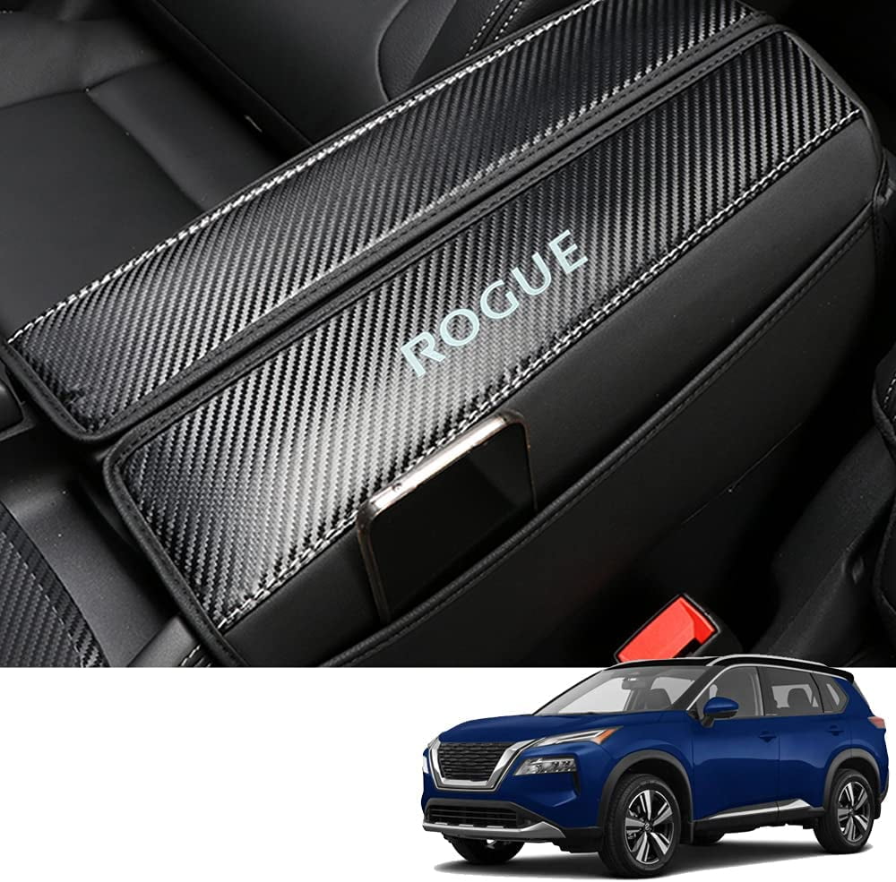 Xinrsheag Leather Center Console Cover Armrest Pad Protector Armrest ...