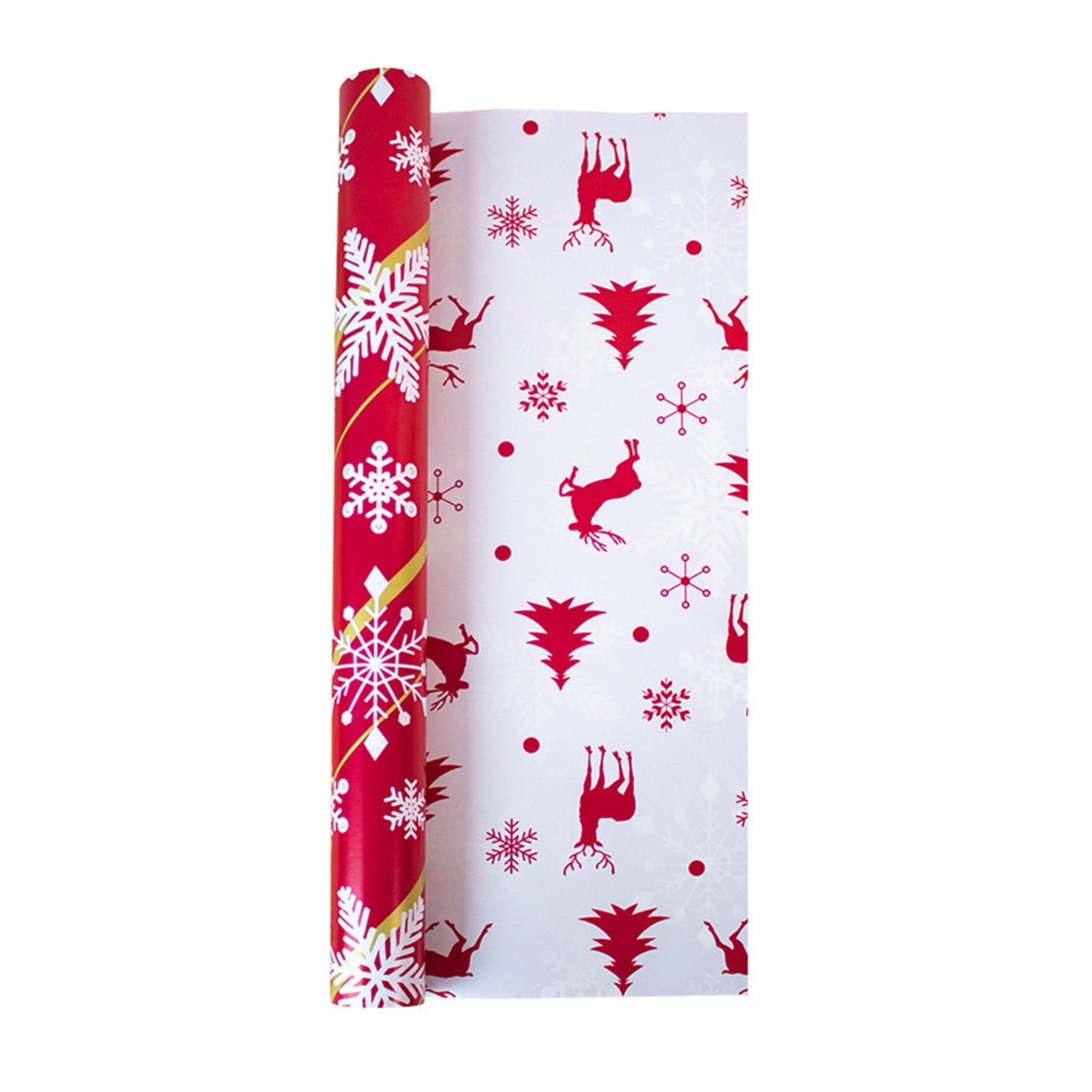 Xinwanna 1 Rolls Double-Sided Christmas Gift Wrap Paper Large Wrapping ...