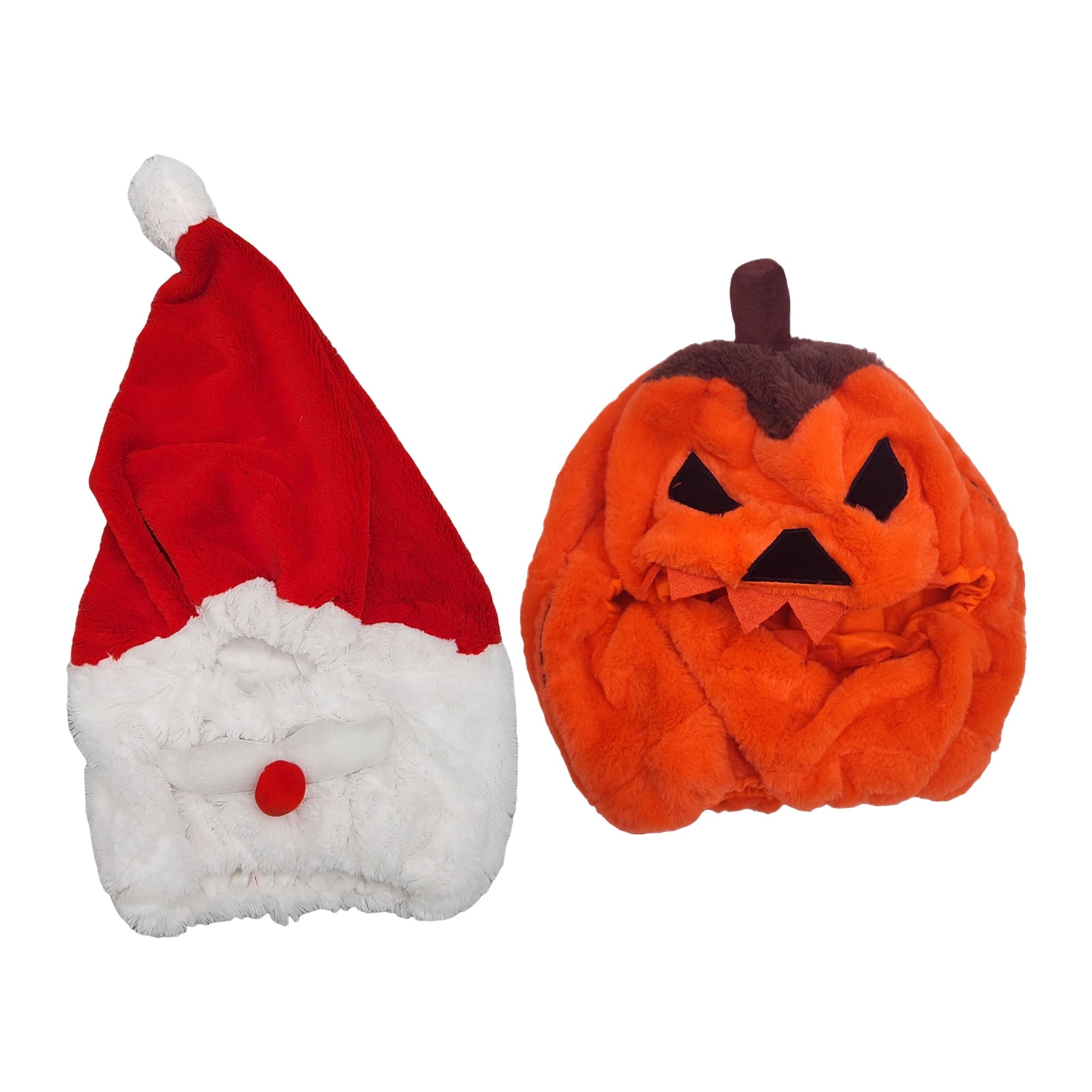 Xinwanna 2 Pcs Halloween Christmas Helmet Cover Pumpkin And Santa Shape ...