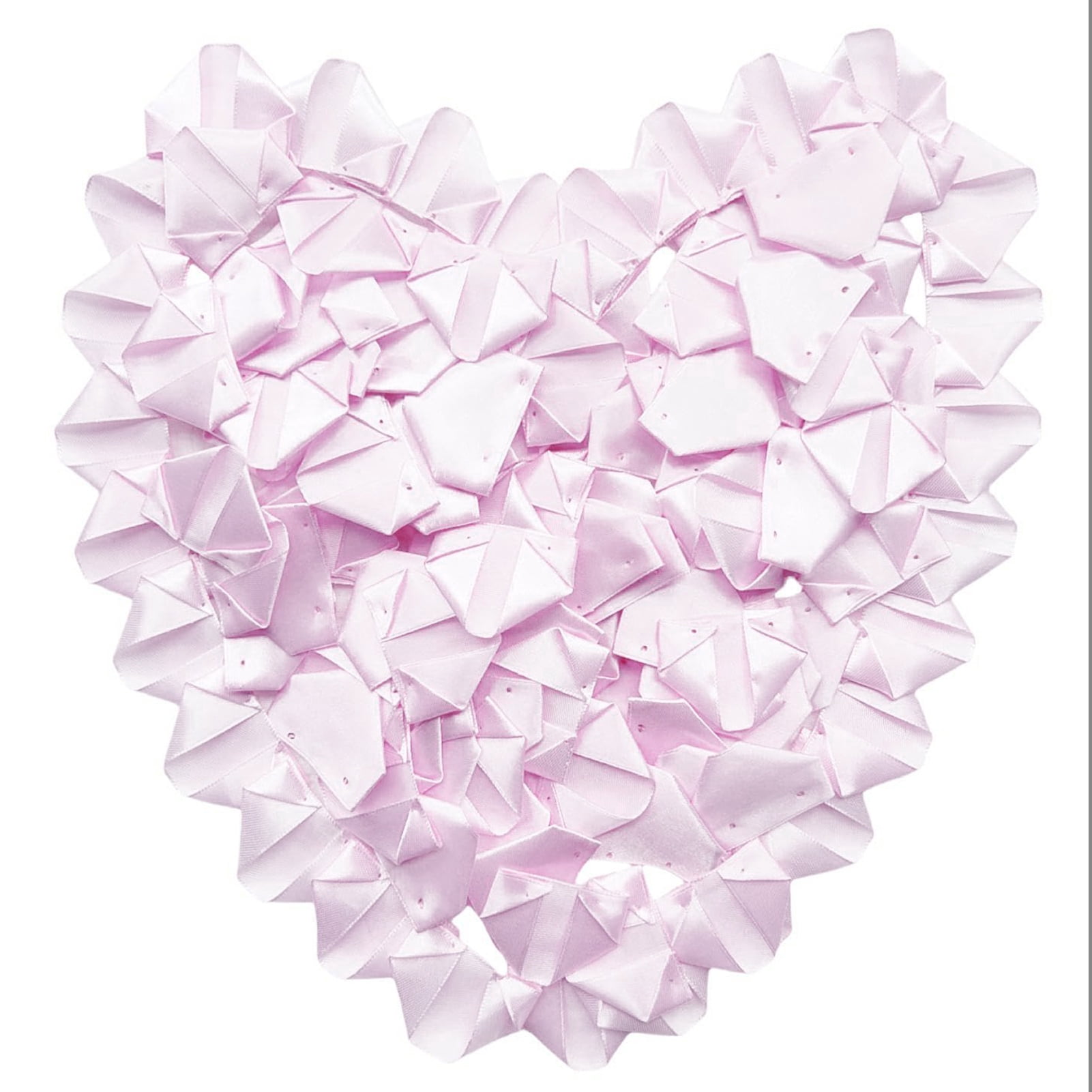 Xinwanna 273 Pcs Pre-made Satin Ribbon Rose Petals Handmade Half ...