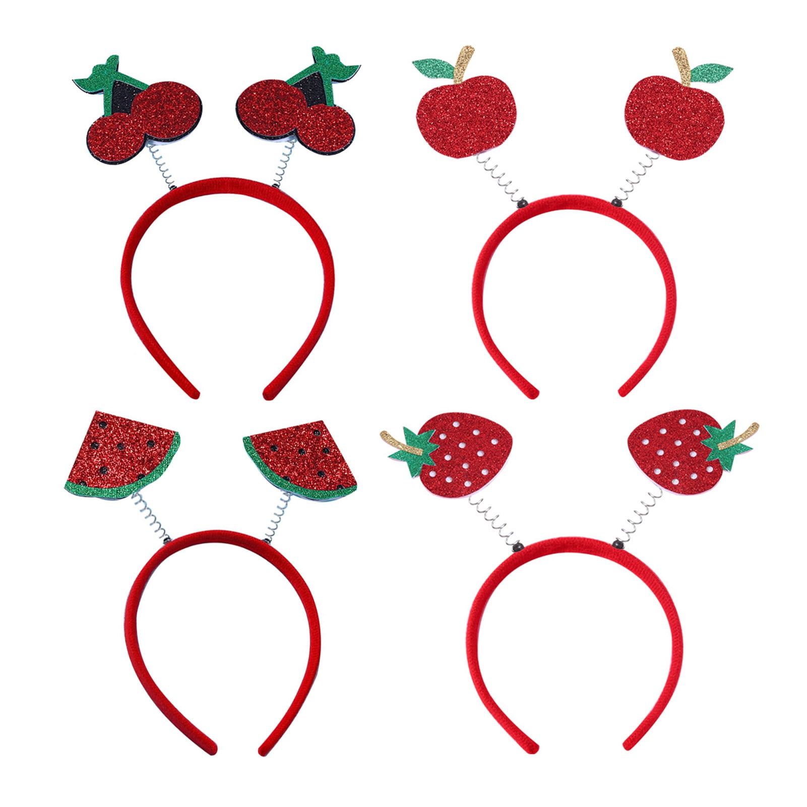 Xinwanna 4Pcs Fruit Decor Headbands Cartoon Watermelon Cherry ...