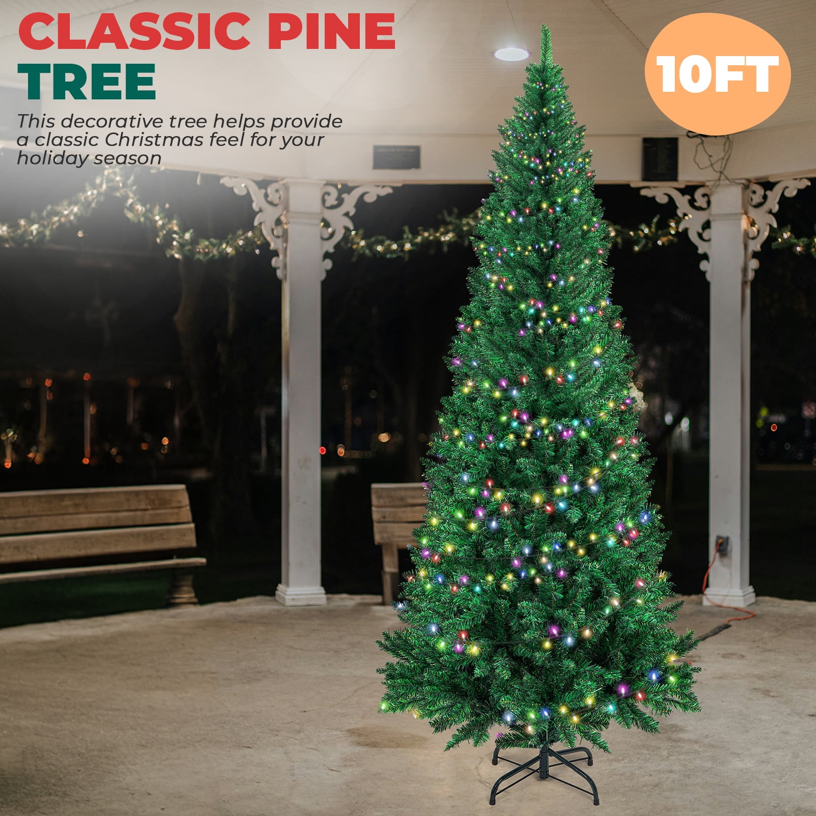 Xinwanna Artificial Xmas Tree Green Classic Pine Tree with Detachable ...