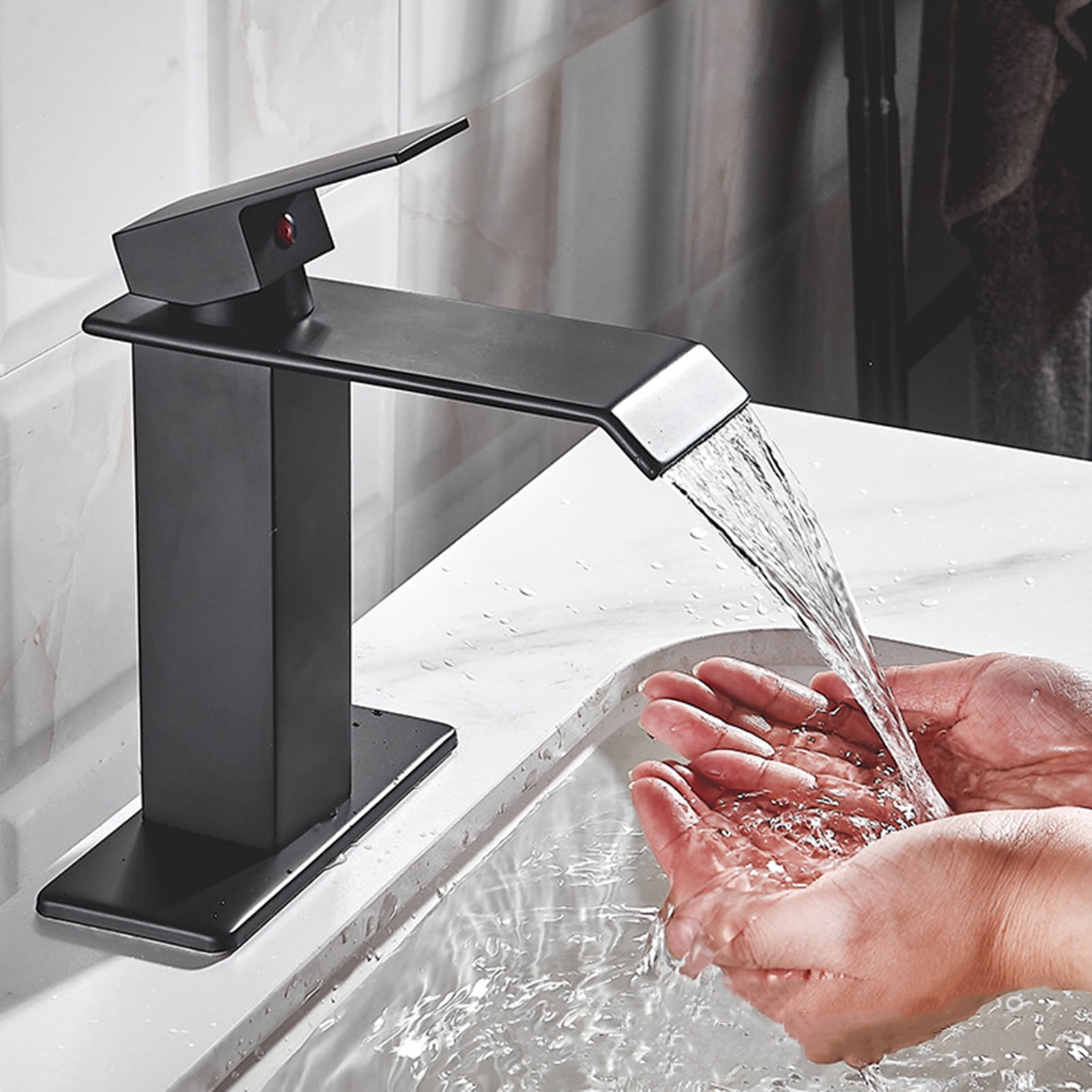Xinwanna Bathroom Faucets for Sink 1 or 3 Hole, Stainless Steel Single ...