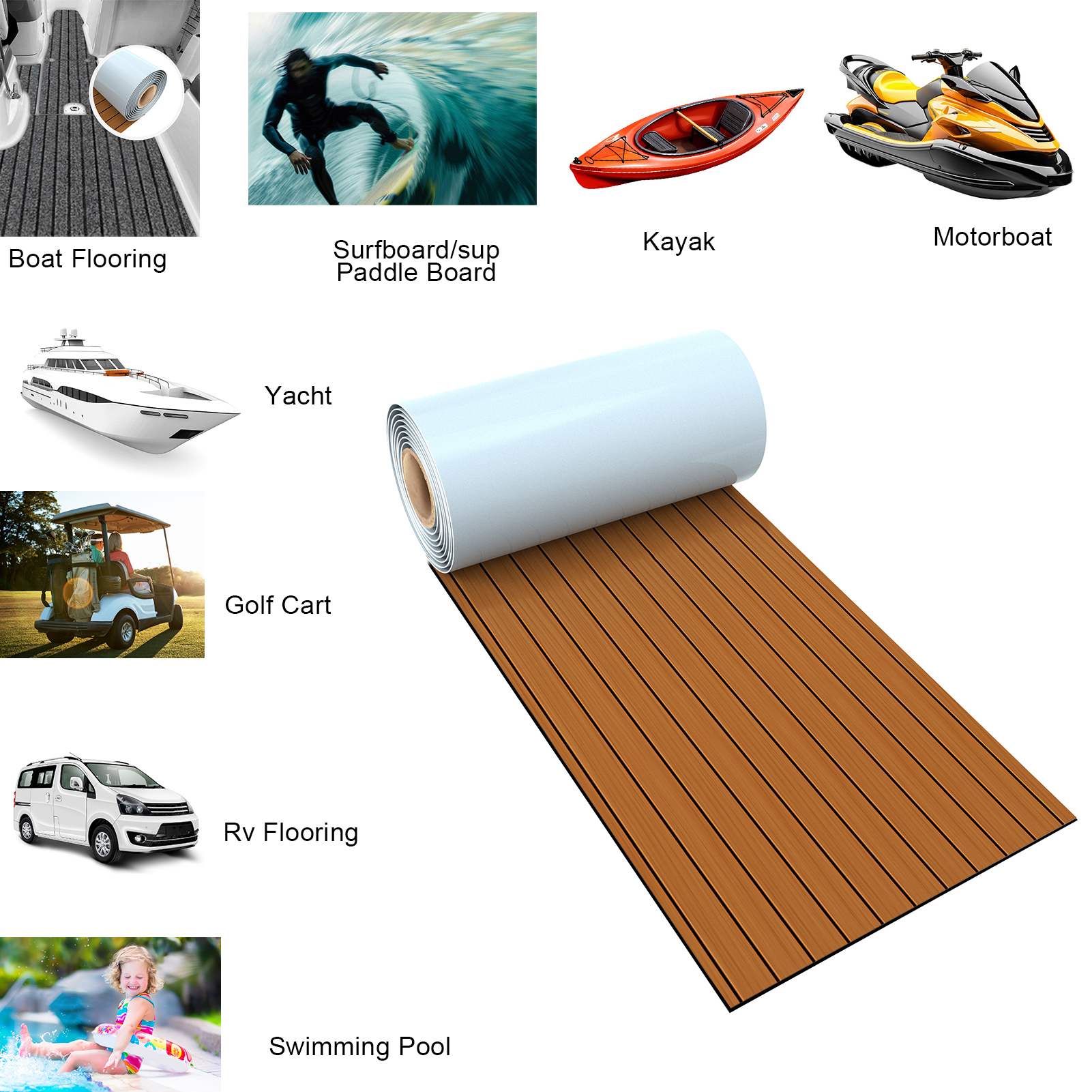 Xinwanna Boat Flooring EVA Foam Decking Sheet Waterproof Carpet for ...