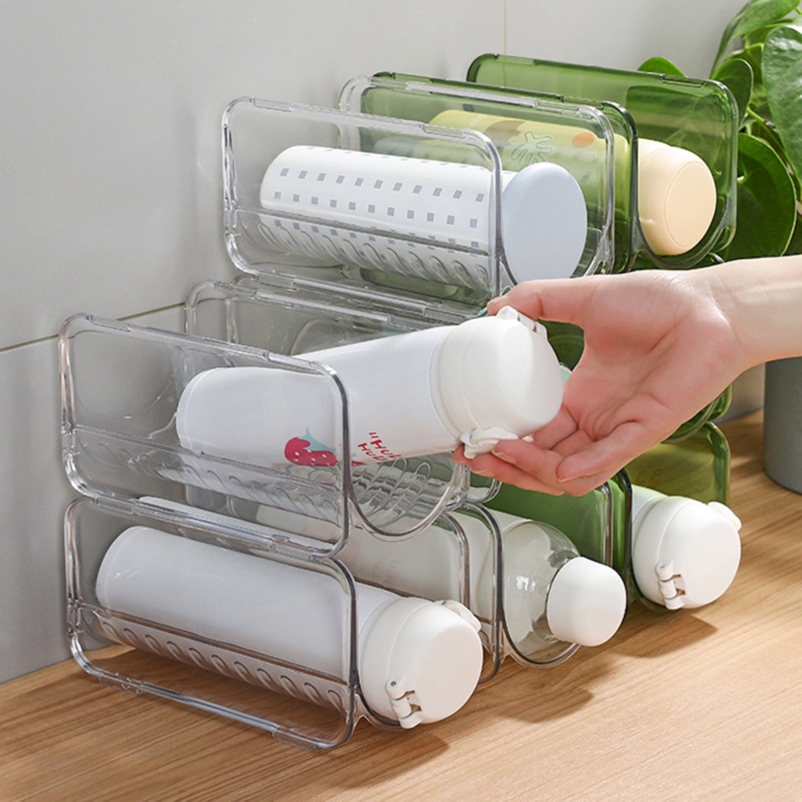 Xinwanna Bottle Storage Holder Free-Standing Stackable Stable Structure ...