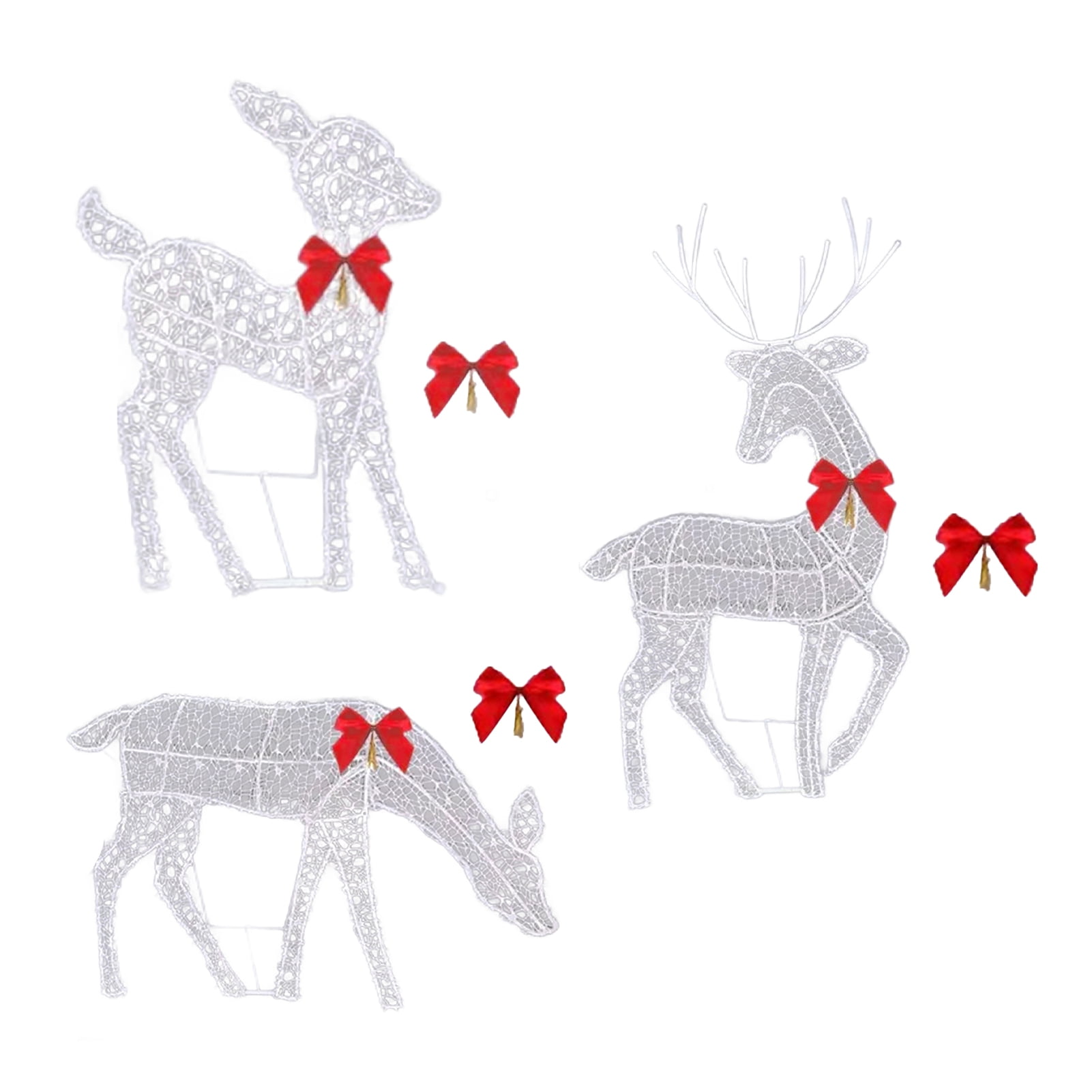 Xinwanna Christmas Light Up Reindeer Decoration Outdoor Lighted Deer ...