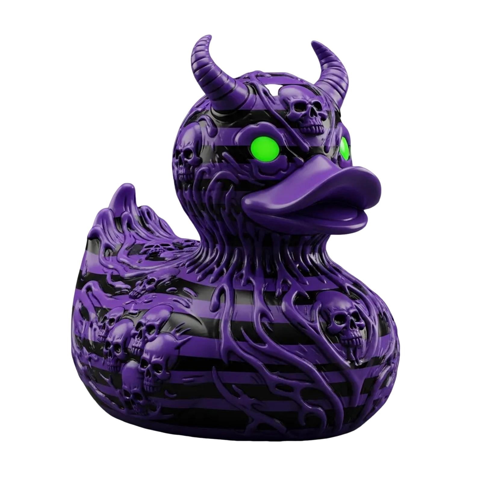 Xinwanna Devil Skull Duck Figurine Gothic Punk Halloween Duck Ornament ...
