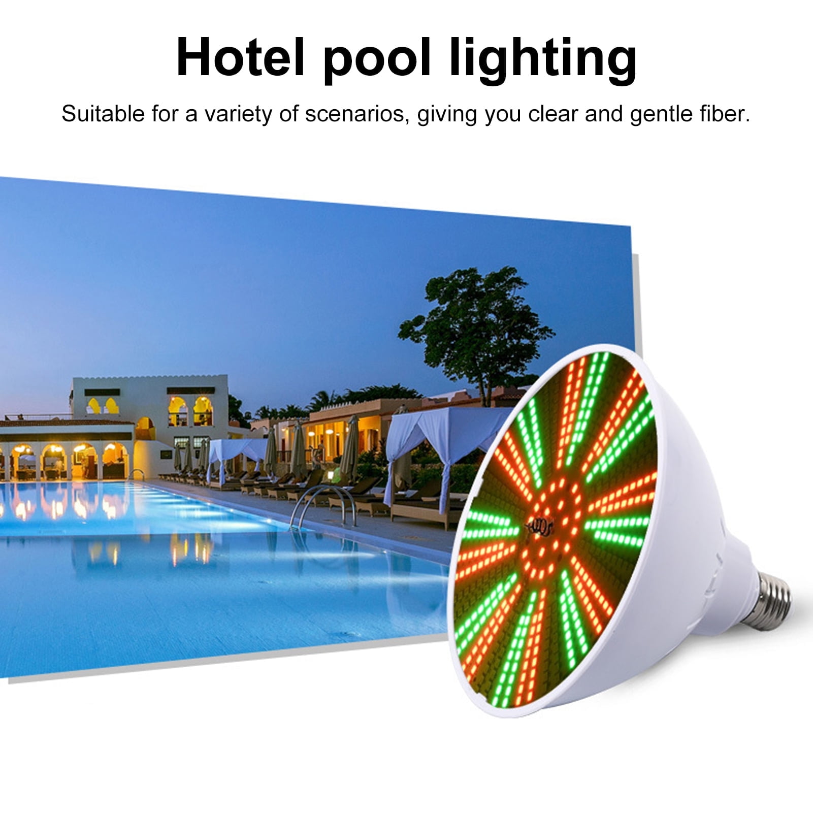 Xinwanna E26 Replacement Bulb LED Pool Light for Inground Pools with ...