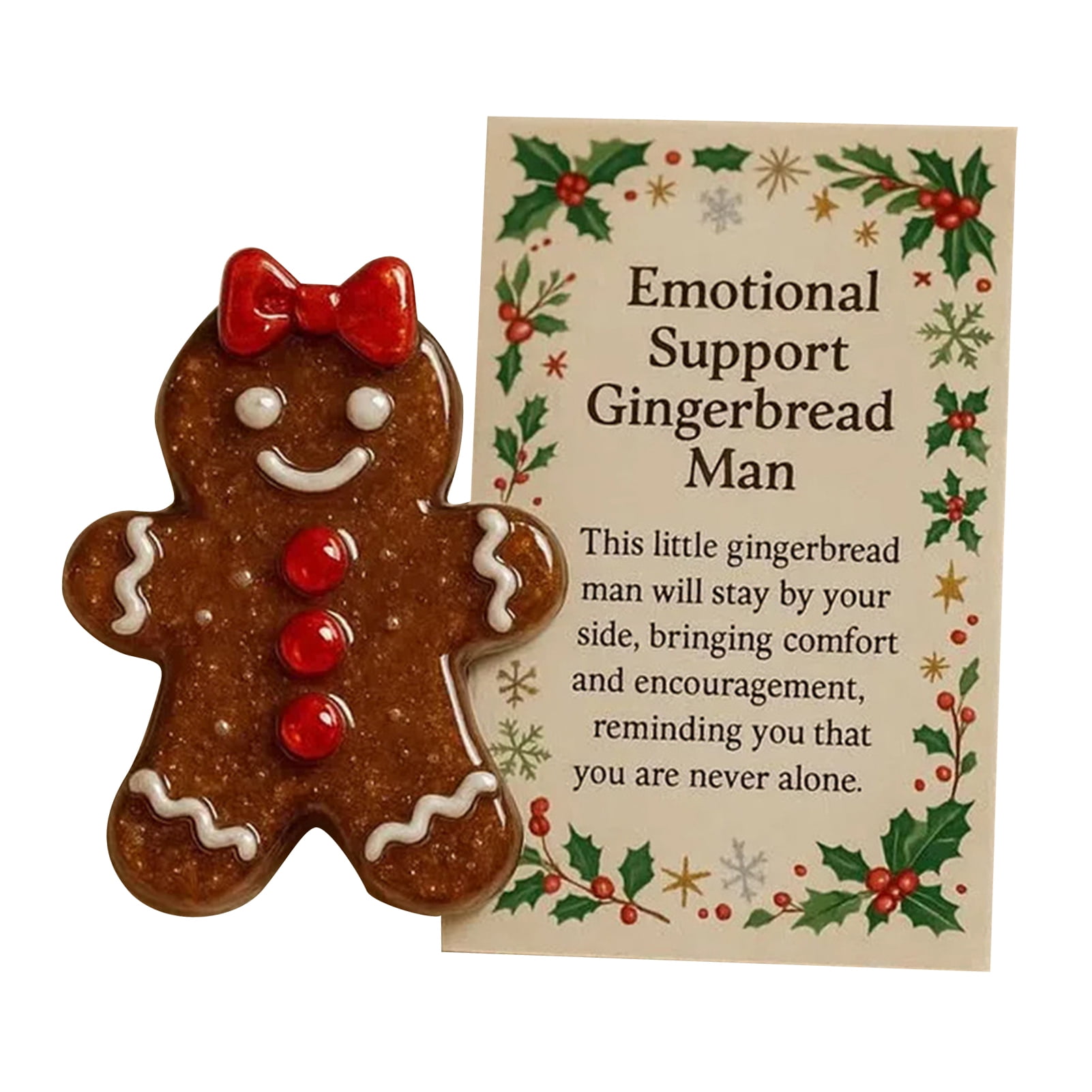 Xinwanna Emotional Support Gingerbread Men Acrylic Gingerbread Pocket ...