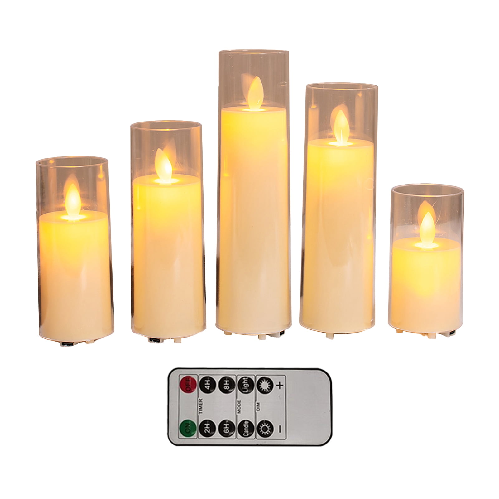 Xinwanna Flameless LED Candles with Remote Control Battery Operated ...