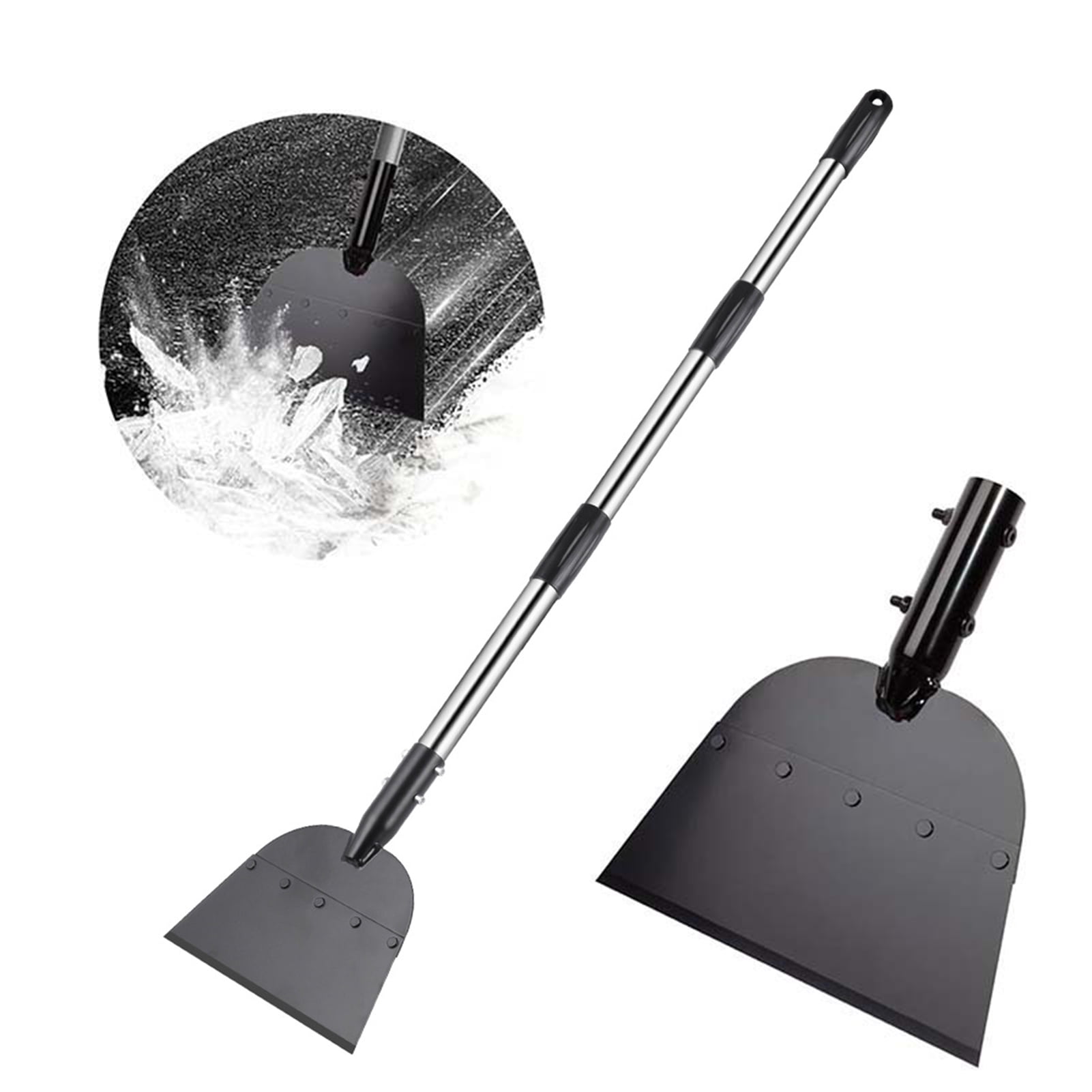 Xinwanna Flat Shovel Snow Shovel Ice Scraper with Long Handle Floor ...
