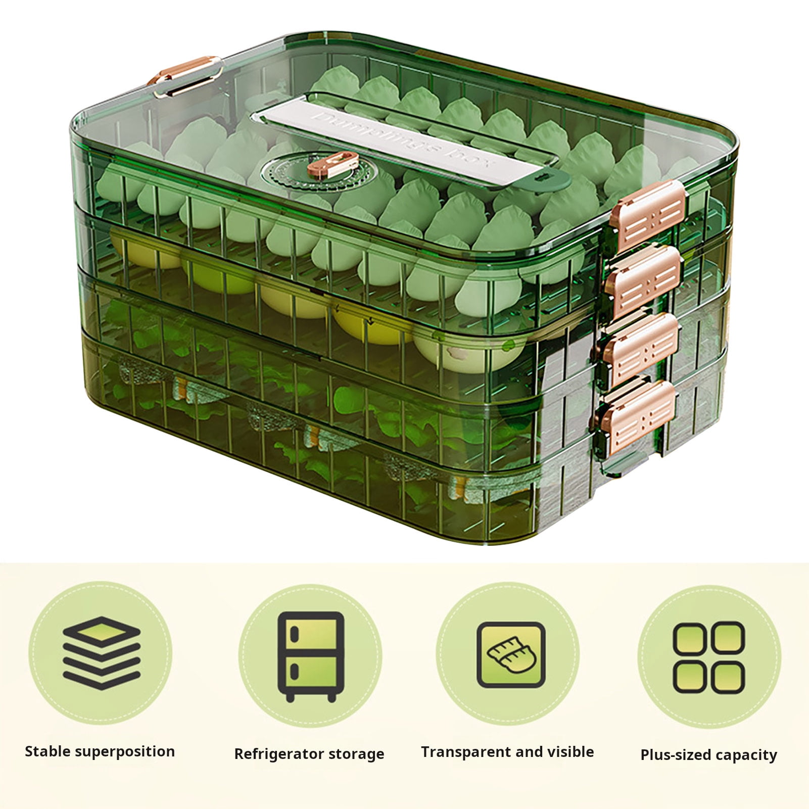 Xinwanna Food Storage Containers Dumpling Box Multi-Layer Thickened ...