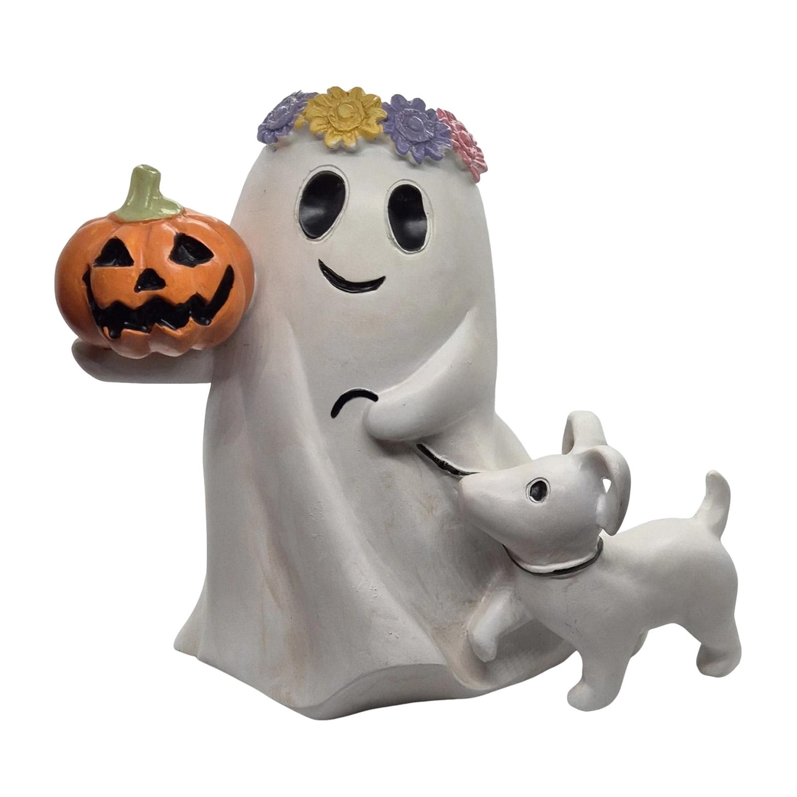 Xinwanna Ghost Walking Dog Halloween Decor Spooky Ghost Dog Figurine ...
