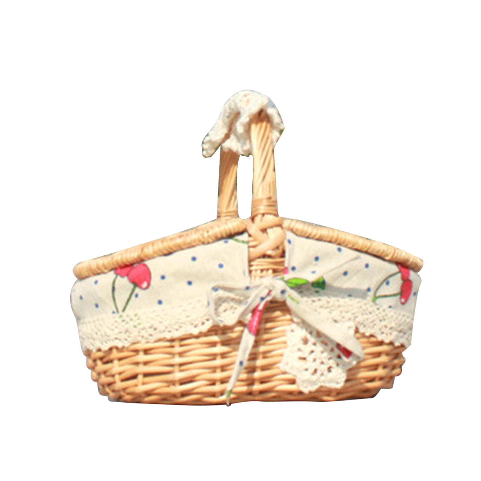 Xinwanna Lace Decor Large Capacity Handmade Camping Storage Basket ...