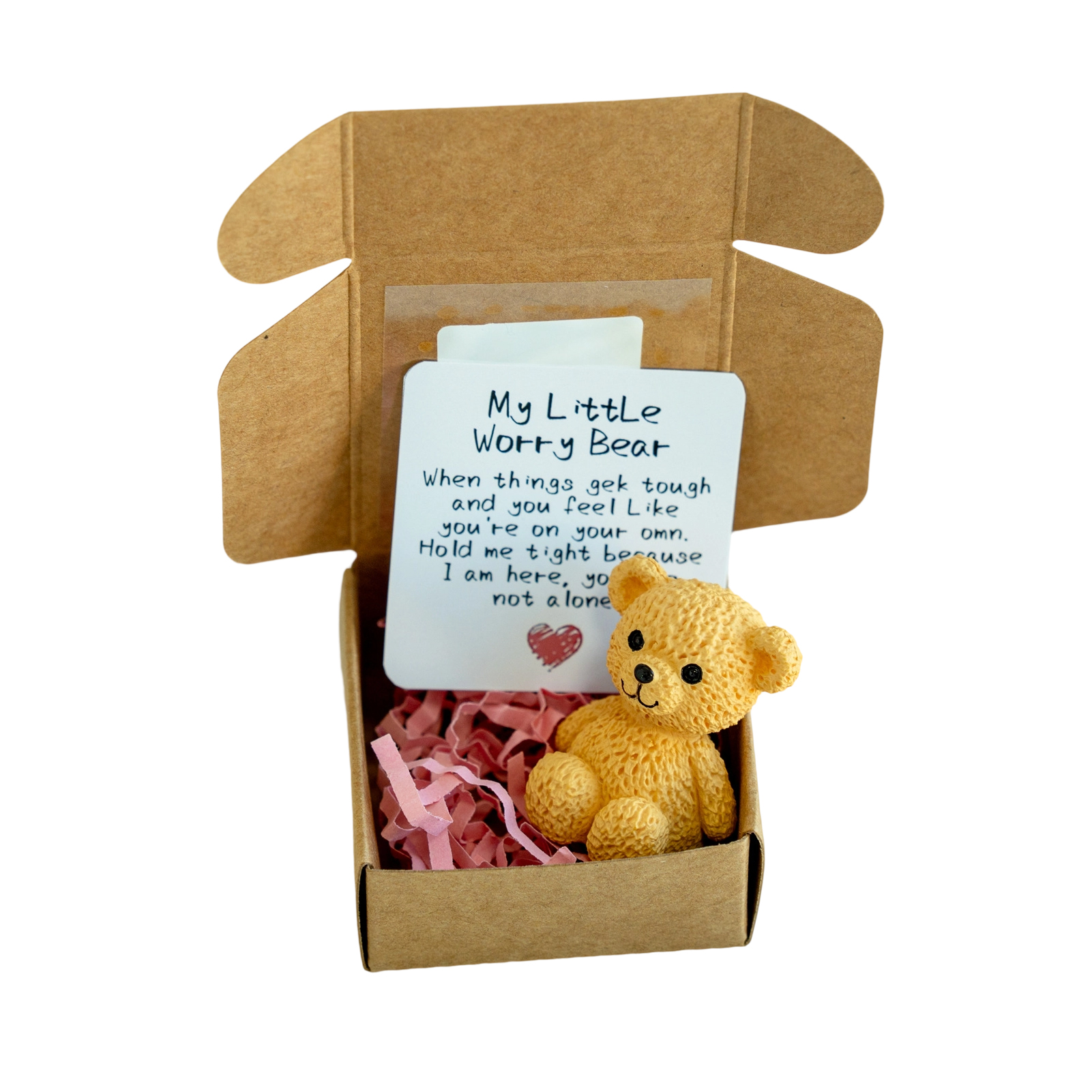 Xinwanna Little Bear in Box My Little Worry Bear Miniature Pocket Hug ...