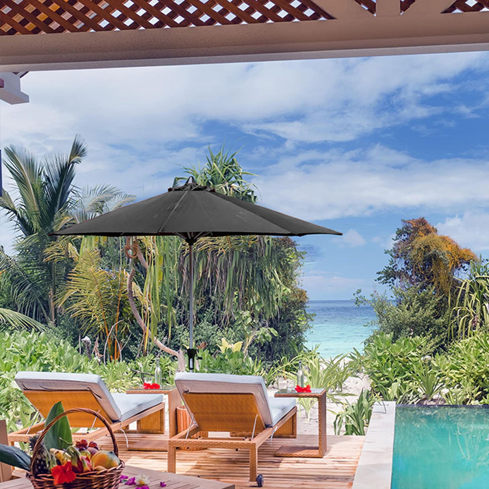 Xinwanna Replacement Canopy Cover 118 11" for Cantilever Patio Parasol ...