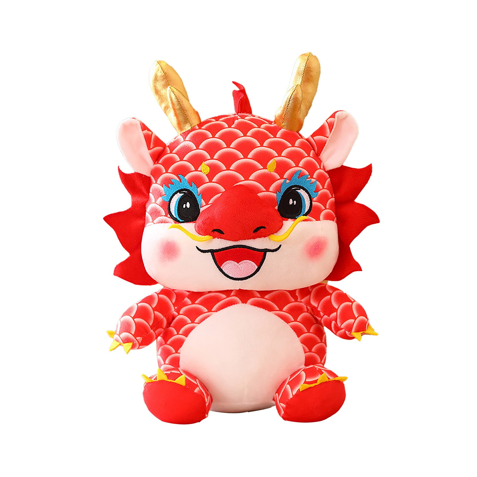 Xinwennn Baby Dragon Doll Sitting Dragon Year Mascot Plush Play Plush ...