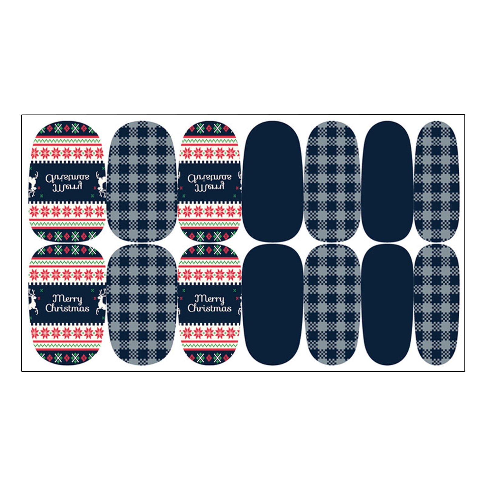 Xinwennn Christmas Nail Sticker Fashion Nail Accessories Manicure ...
