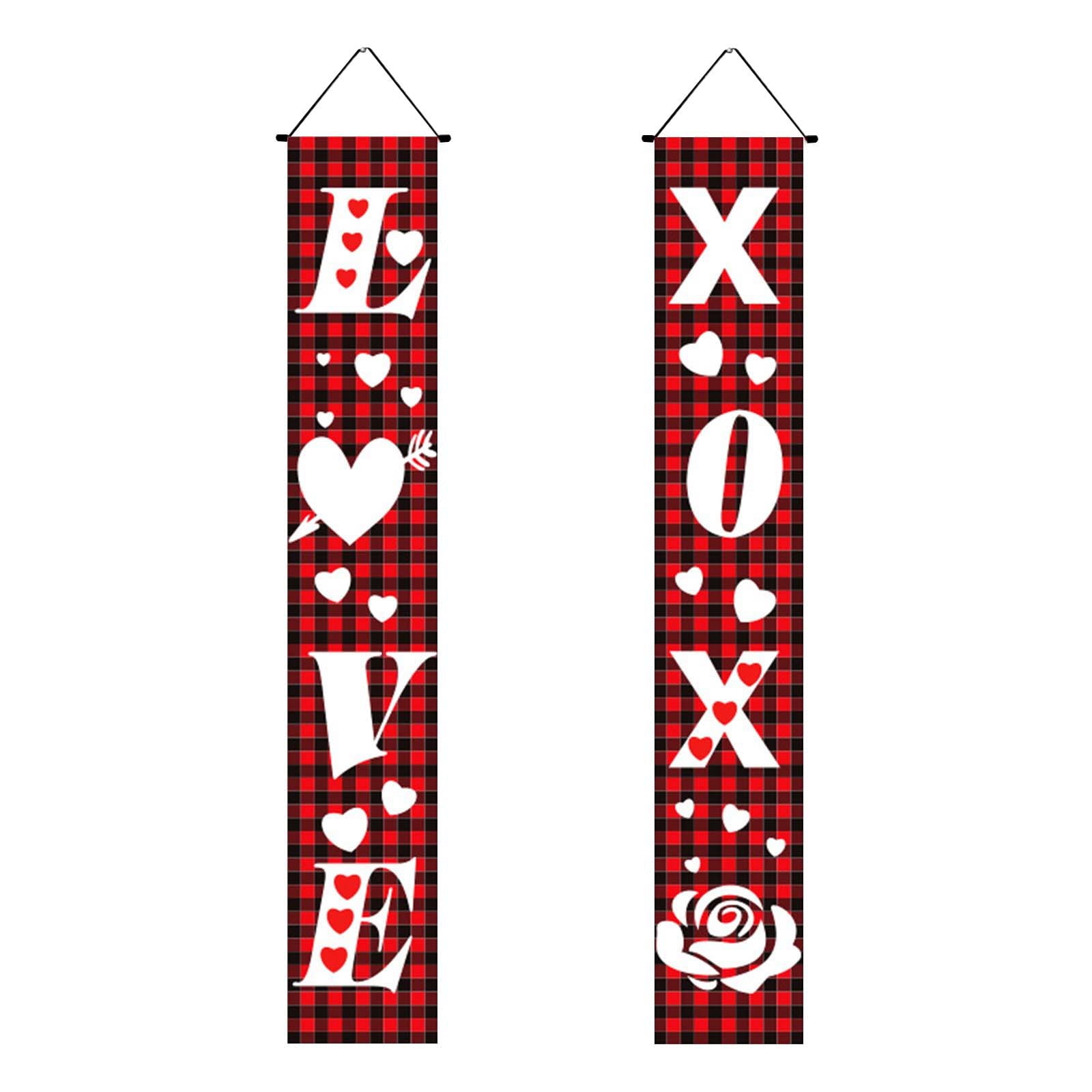 Xinwennn Valentine's Day Couplet Decoration Happy Valentine's Day ...