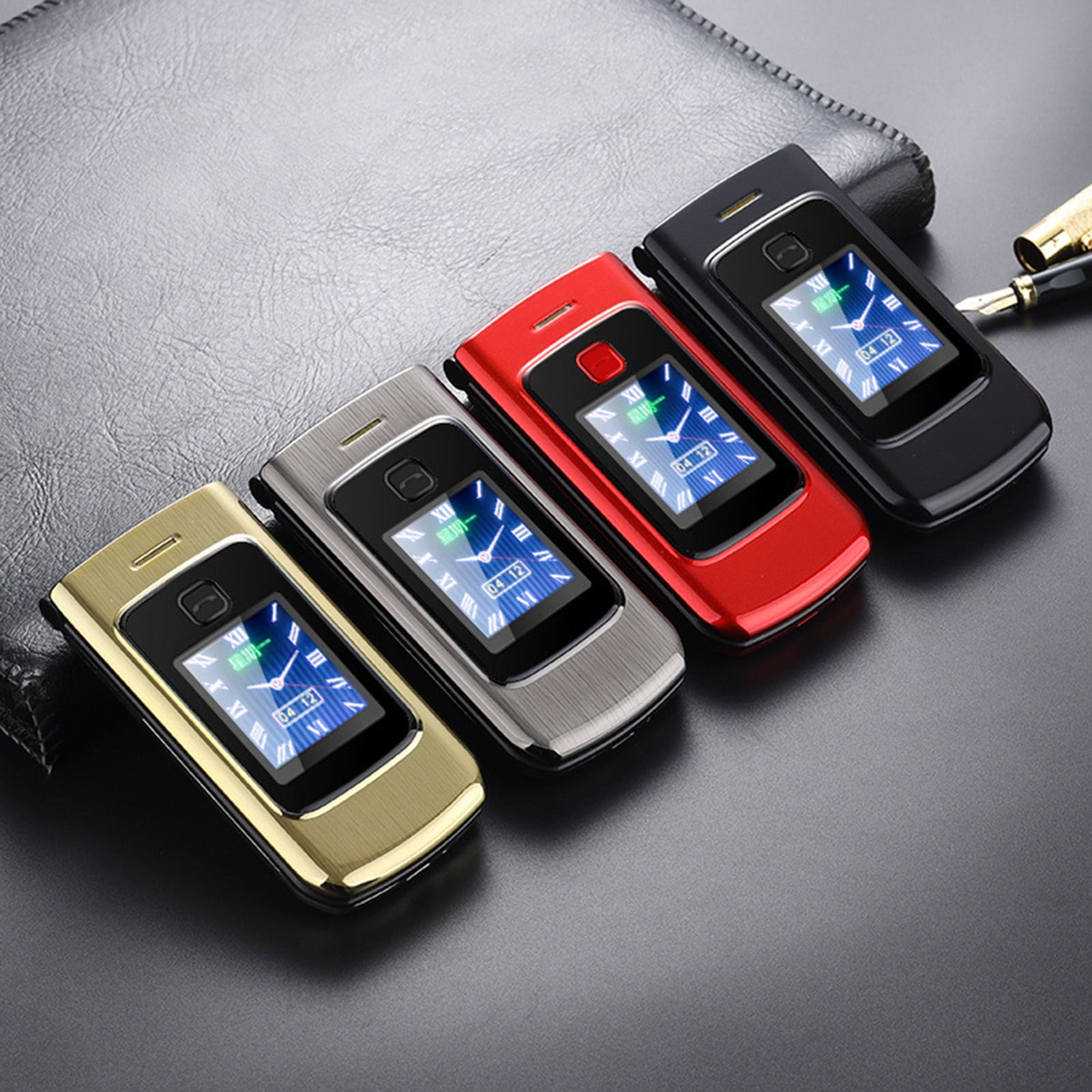 Xinyolin 1 Set K21 Mobile Phone Flip Celular Dual-SIM Dual Large Screen ...