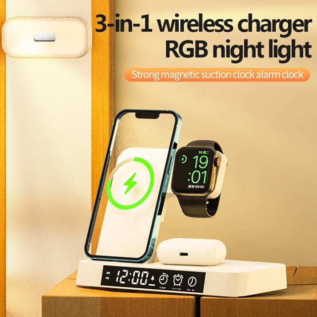 Xinyolin 1 Set Wireless Charger Time Display Magnetic Fast Charging ...