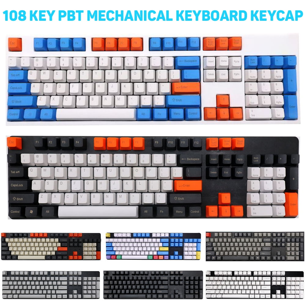 Xinyolin 108Pcs/Set PBT Color Matching Key Cap Keycaps for Cherry MX ...