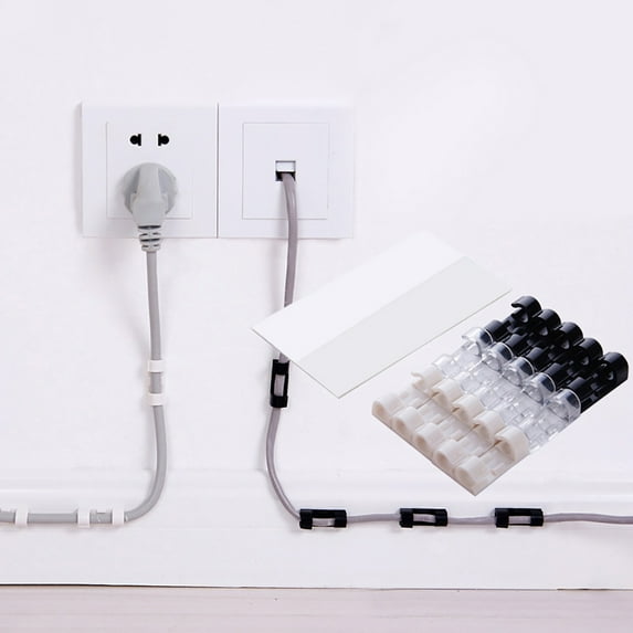 Xinyolin 20Pcs Wire Storage Clips Buckle Organizer Securing Data Line ...