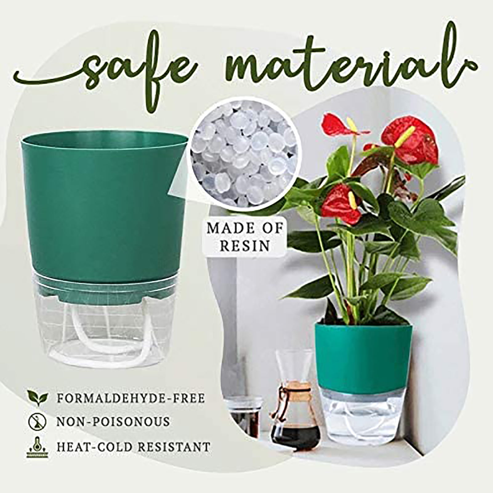 Xinyolin Absorbing Flower Pot Double-layered Design Heat-cold Resistant ...