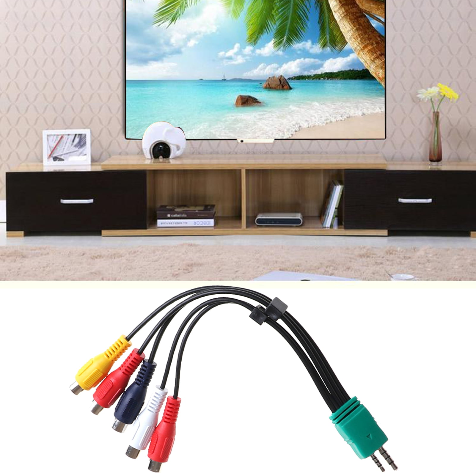 Xinyolin Audio Video Cable Professional 18cm 3 5mm 2 5mm to 5RCA AV ...