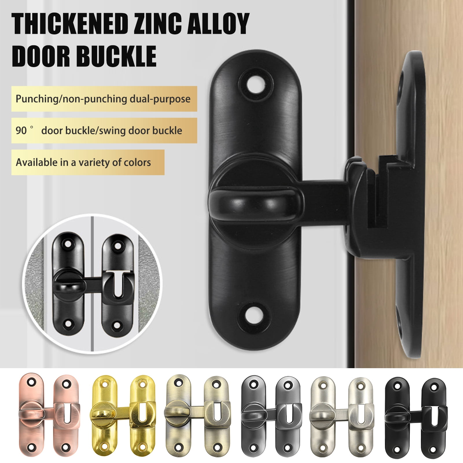Xinyolin Barn Door Lock 90/180 Degree Flip Sliding Door Latch Punch ...