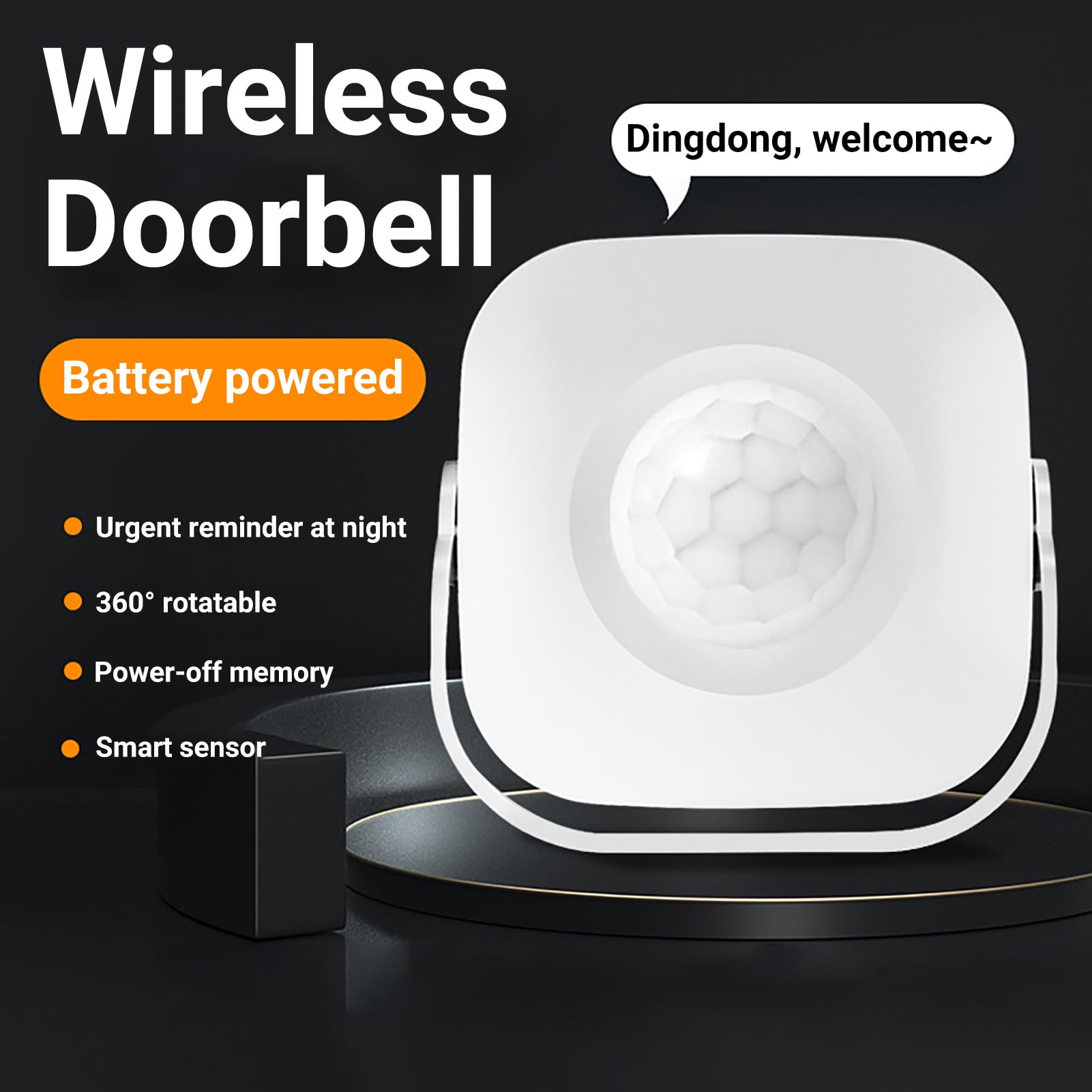 Xinyolin C9 Wireless Doorbell 4 Volume Level Infrared Motion Sensor ...