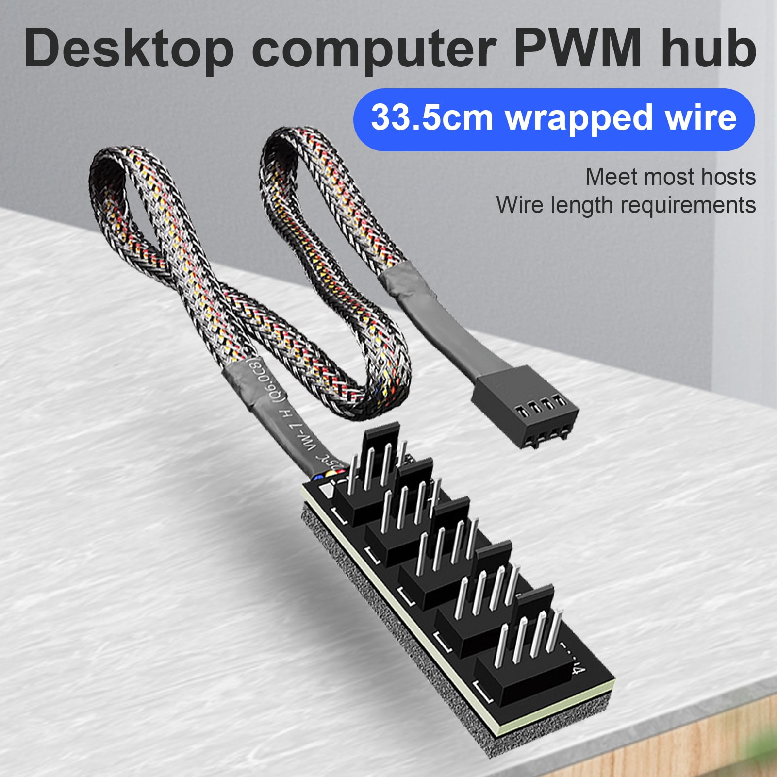 Xinyolin COOLMOON F5 PWM Fan Splitter 4 Pin 1 to 5 Wide Compatibility ...