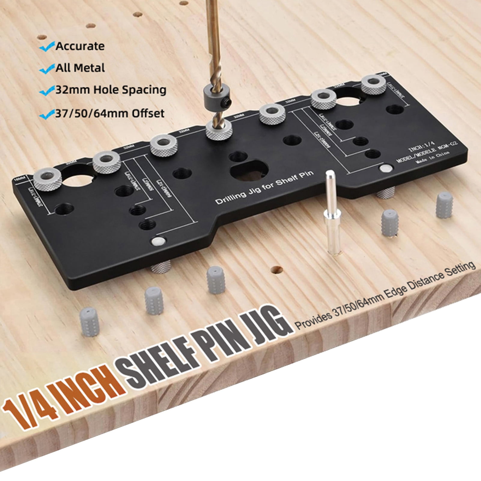Xinyolin Cabinet Adjustable Shelf Jig Drill Guide - Rustproof Corrosion ...