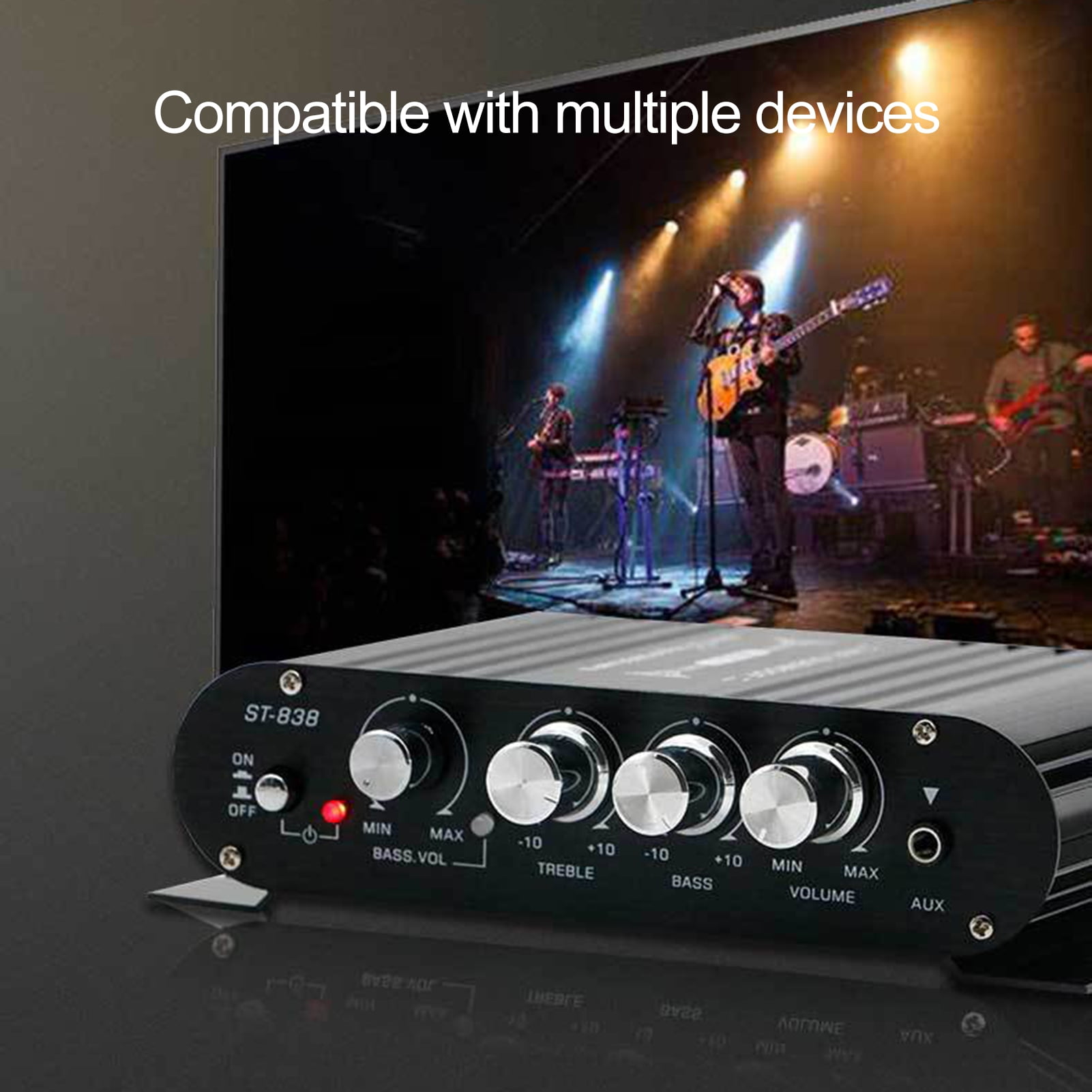 Xinyolin Car Bluetooth-compatible Audio Amplifier Sound Adjustable ...