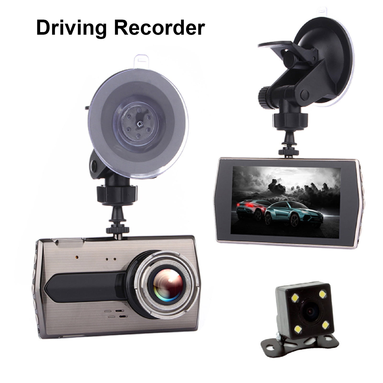 Xinyolin Car Dashcam - G-sensor Dual Cameras Night Vision 4-Inch 1080P ...