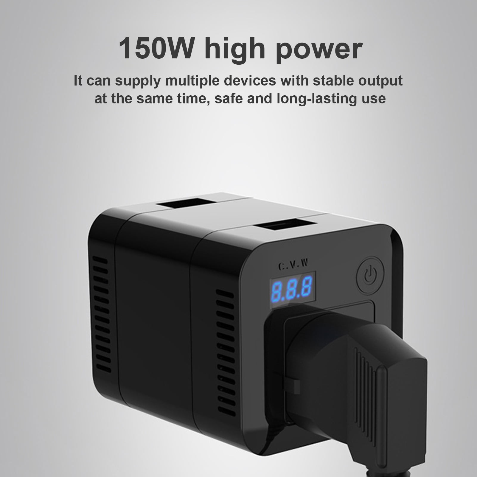 Xinyolin Car Inverter Charger - High Efficiency Correction Wave 150W ...