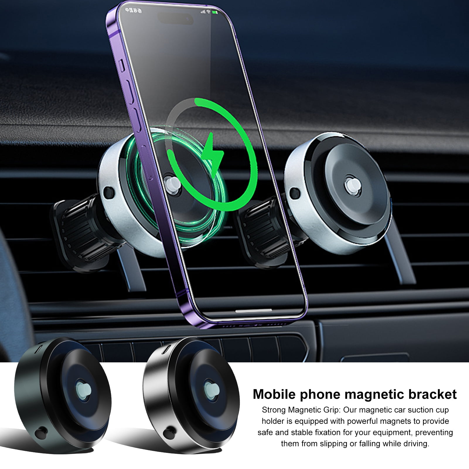 Xinyolin Car Mobile Phone Holder Great Magnetic Suction Vacuum Adsorption 360 Degree Rotation ...